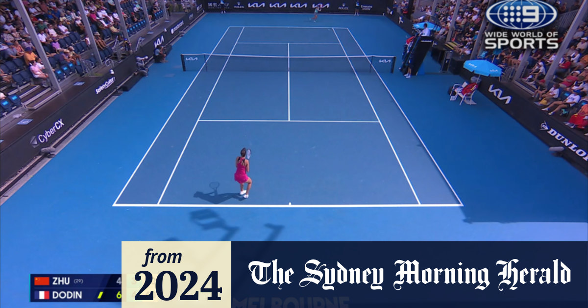 Video: Australian Open Highlights: Lin Zhu v Oceane Dodin